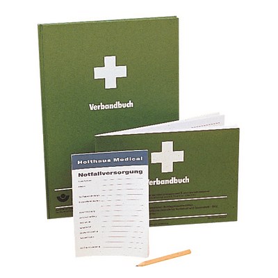 Meldeblock mit Stift Block mit 25 Blatt und Stift - 50740 - Erste Hilfe ...